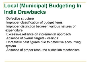 Local Planning, Budgeting, Fiscal Discipline | PPT