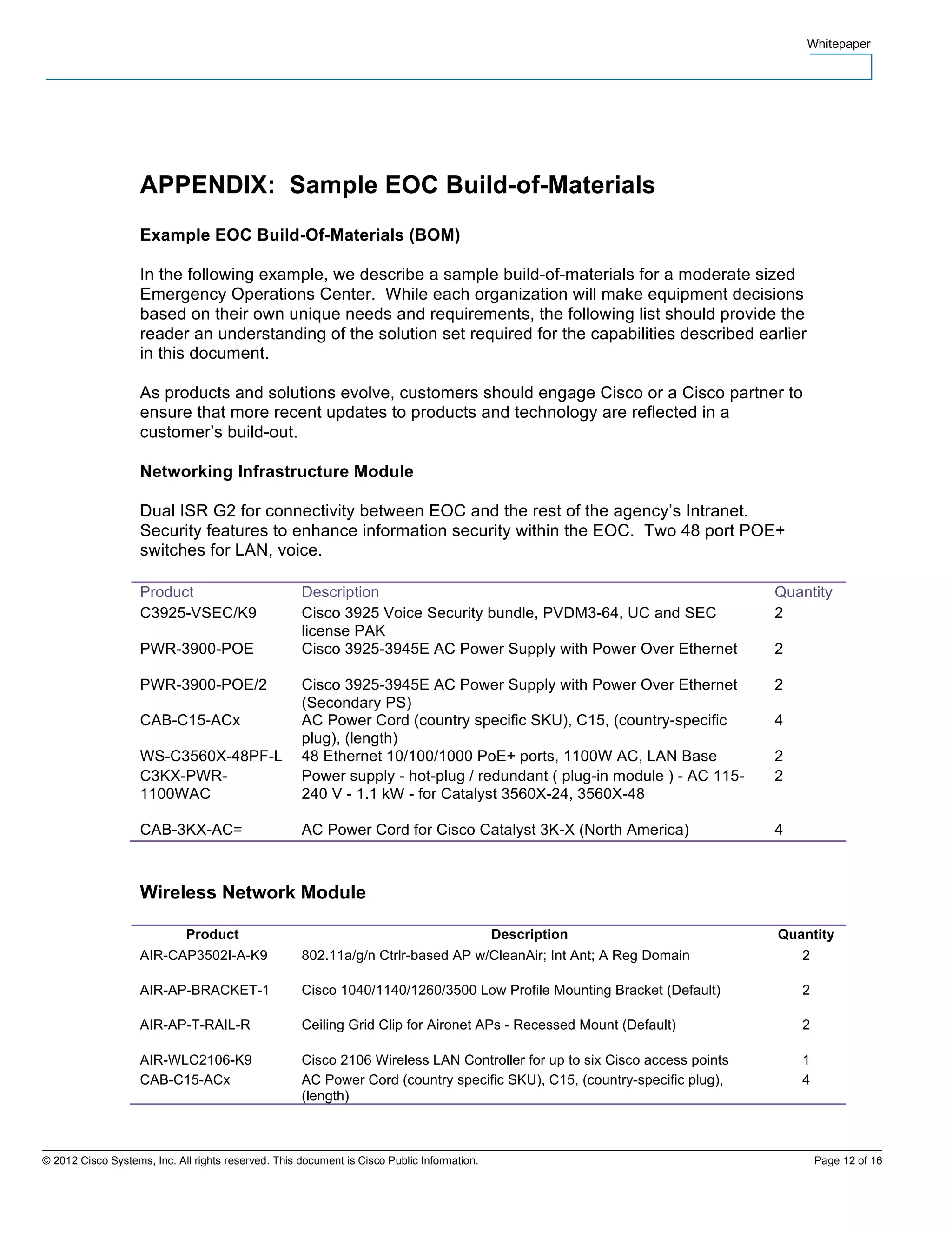 The Network Enabled Emergency Operations Center (EOC) | PDF