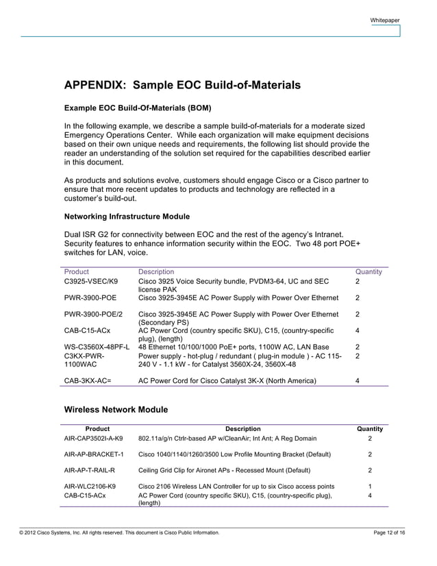 The Network Enabled Emergency Operations Center (EOC) | PDF