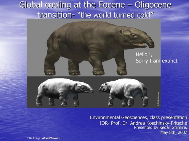 Eocene Oligocene Transition Class Presentation By Kedar Ghimire | PDF ...