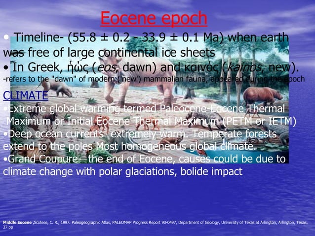 Eocene Oligocene Transition Class Presentation By Kedar Ghimire | PDF ...