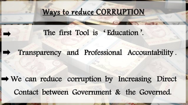 ERADICATION OF CORRUPTION IN GOVERNMENT ESTABLISHMENTS | PPTX | Debated ...