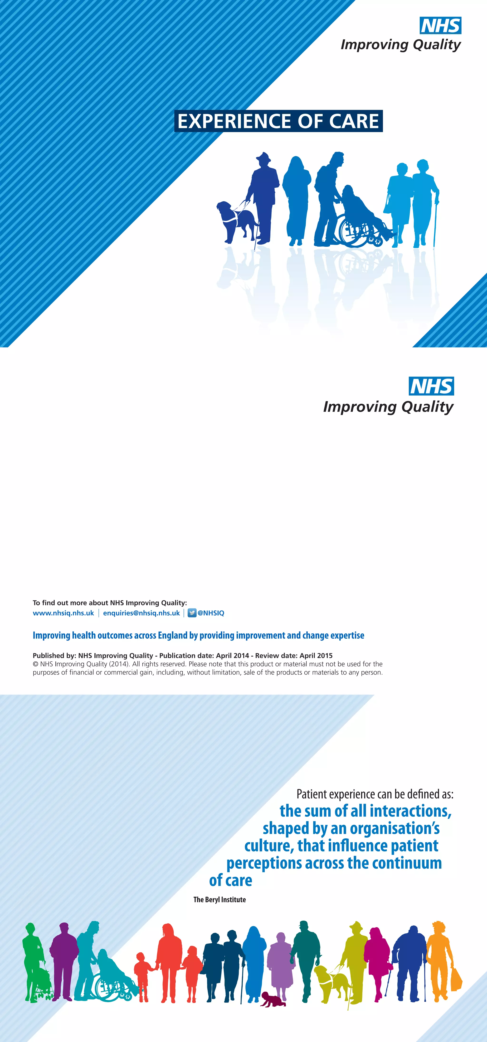 Experience of care infographic | PDF