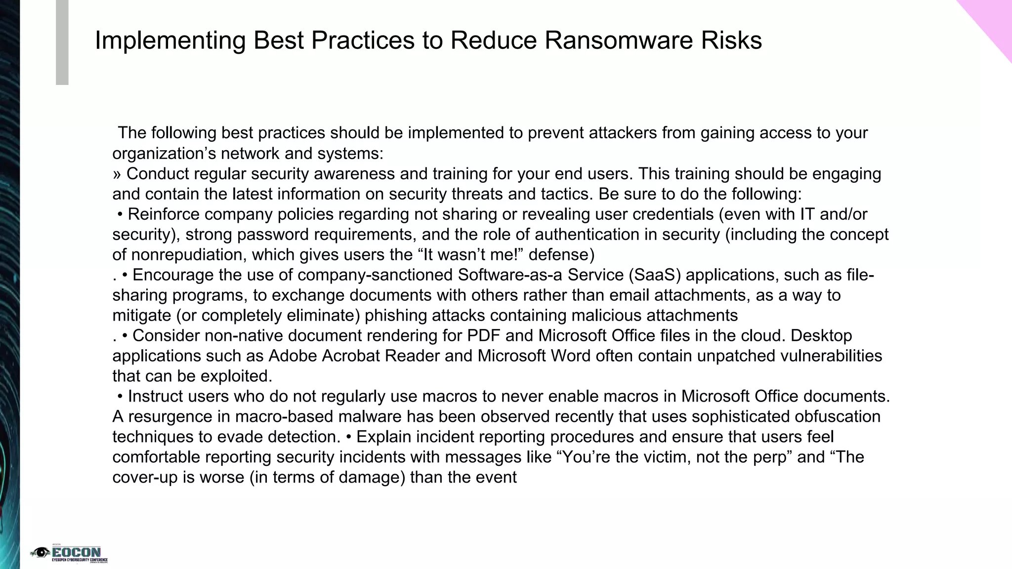 Ransomware : Challenges and best practices | PPT