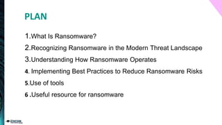 Ransomware : Challenges and best practices | PDF
