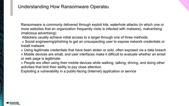 Ransomware : Challenges and best practices | PPT