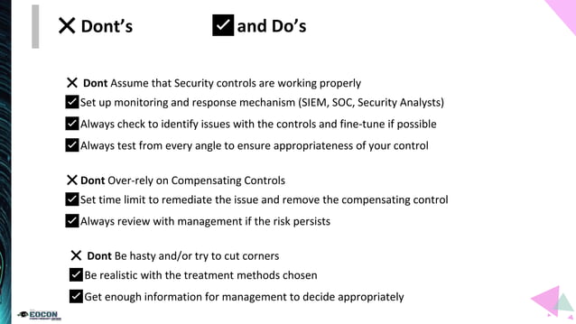 Effective Information Security Risk and Controls Management | PPT