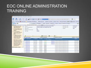EOC Online Administration Training | PPTX