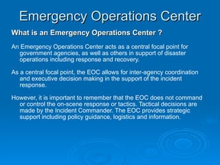 Eoc Operations And Management Training Mod 0 | PPT