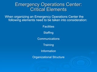 Eoc Operations And Management Training Mod 1 | PPT
