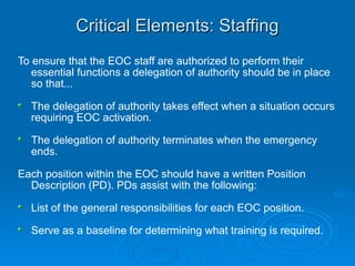 Eoc Operations And Management Training Mod 1 | PPT