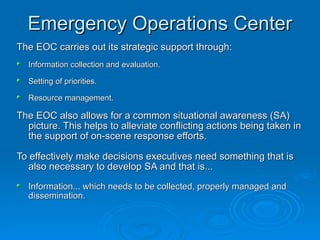 Eoc Operations And Management Training Mod 1 | PPT