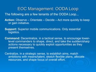 Eoc Operations And Management Training Mod 1 | PPT