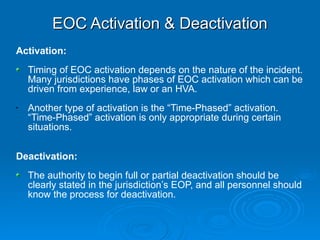 Eoc Operations And Management Training Mod Ii | PPT