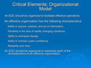 Eoc Operations And Management Training Mod Ii | PPT