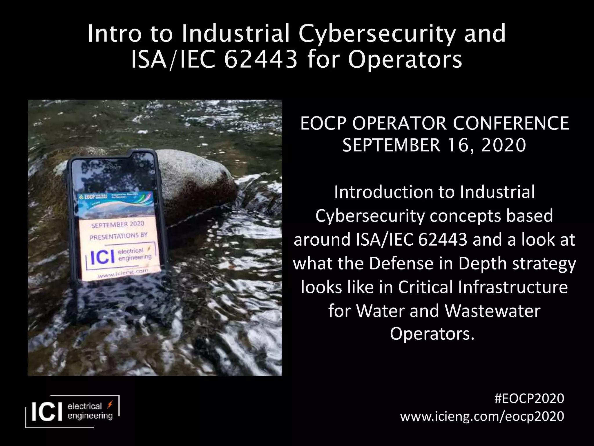Introduction to Industrial Cybersecurity for Water and Waste Water ...