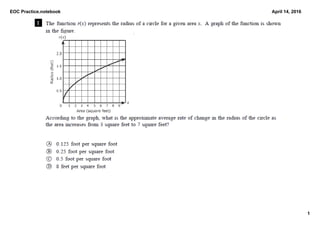 Algebra 1 - EOC Practice Test | PDF