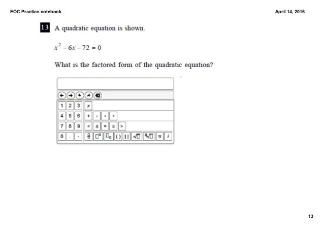 Algebra 1 - EOC Practice Test