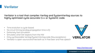 Firmware Co-Design & Development for IP Cores in C++/SystemC using Verilator | PPT