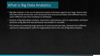 Big data analytics - Introduction to Big Data and Hadoop | PPTX
