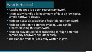 Big data analytics - Introduction to Big Data and Hadoop | PPTX