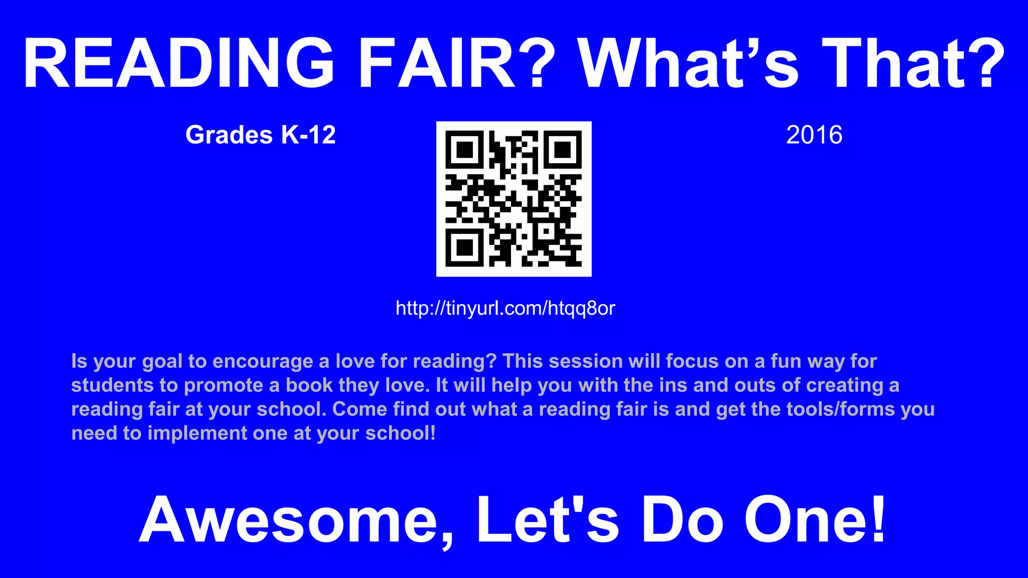 Reading fair Presentation | PPTX