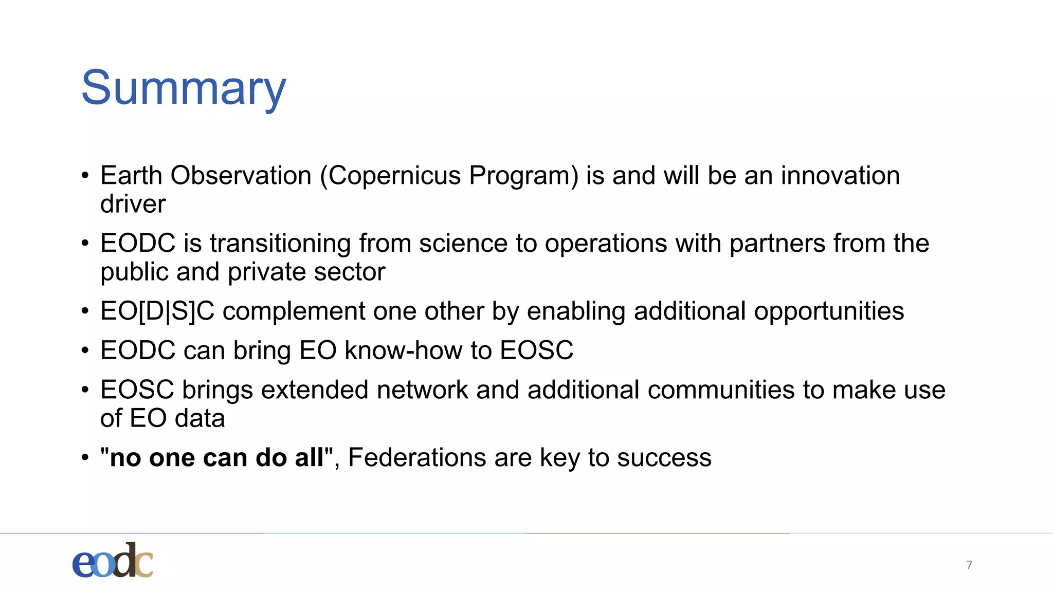 EODC: Earth Observation Data Centre | PPTX