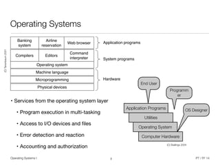 Operating Systems 1 (3/12) - Architectures | PPT