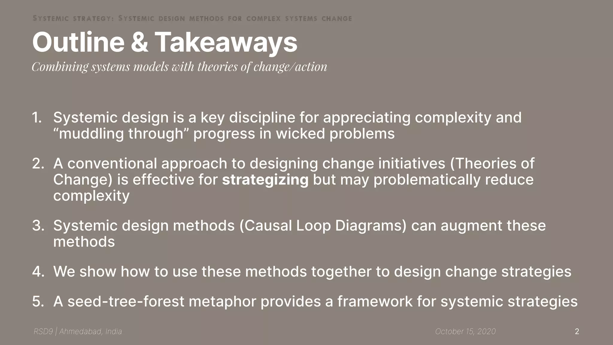 Systemic Strategy: Systemic design method for complex systems change | PPT