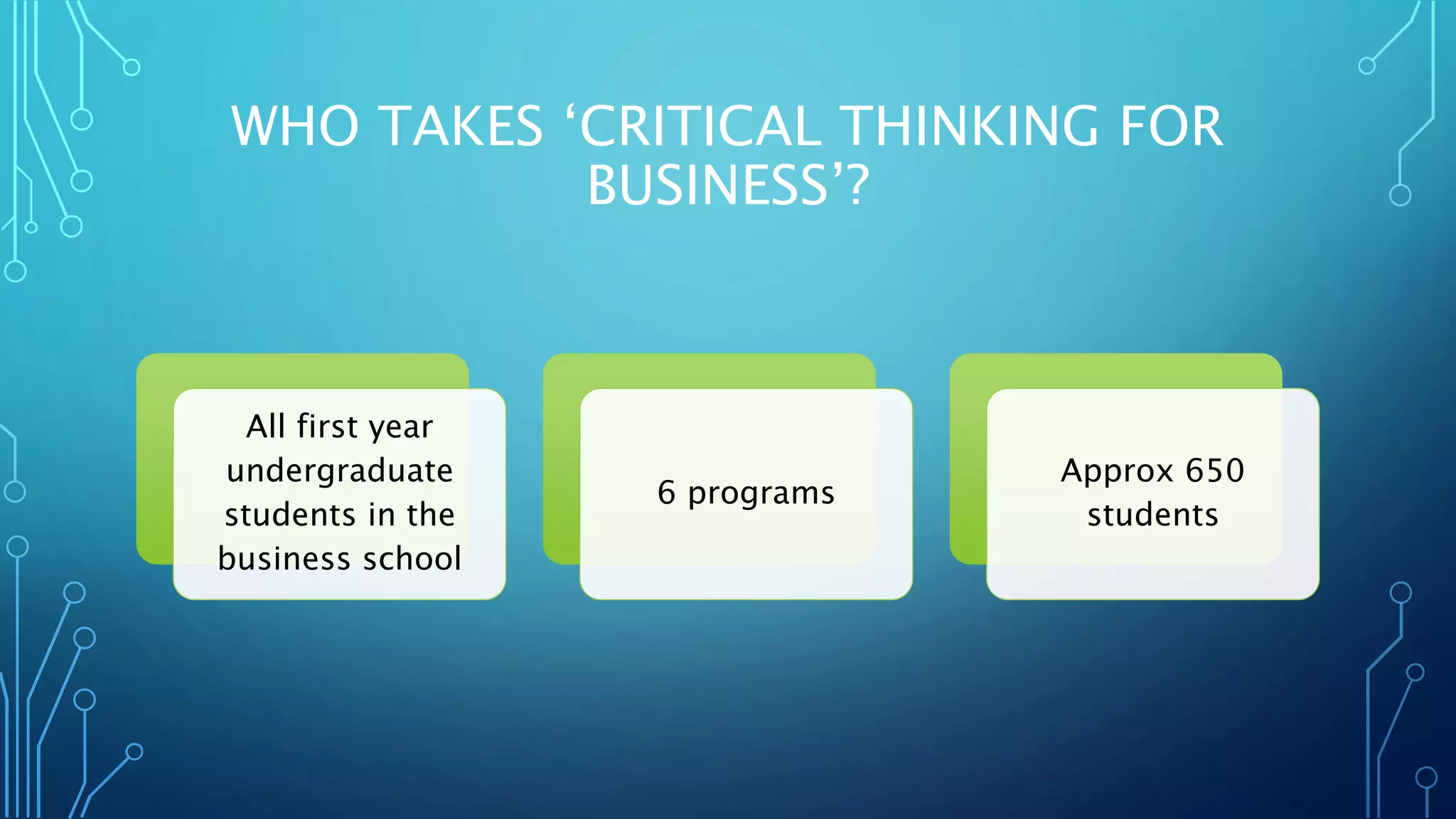 Critical thinking for business | PDF