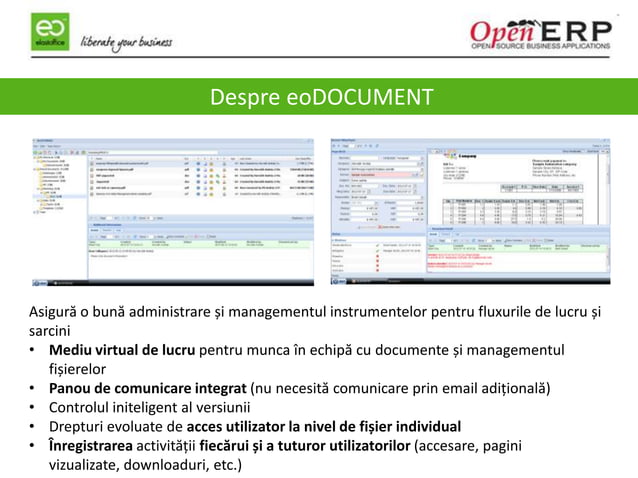 eoDOCUMENT Managementul Documentelor integrat cu OpenERP | PPT