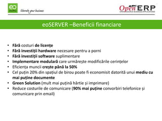 eoDOCUMENT Managementul Documentelor integrat cu OpenERP | PPTX