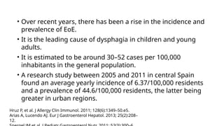 Eosinophilic Esophagitis: Criteria of Diagnosis and Management | PPTX