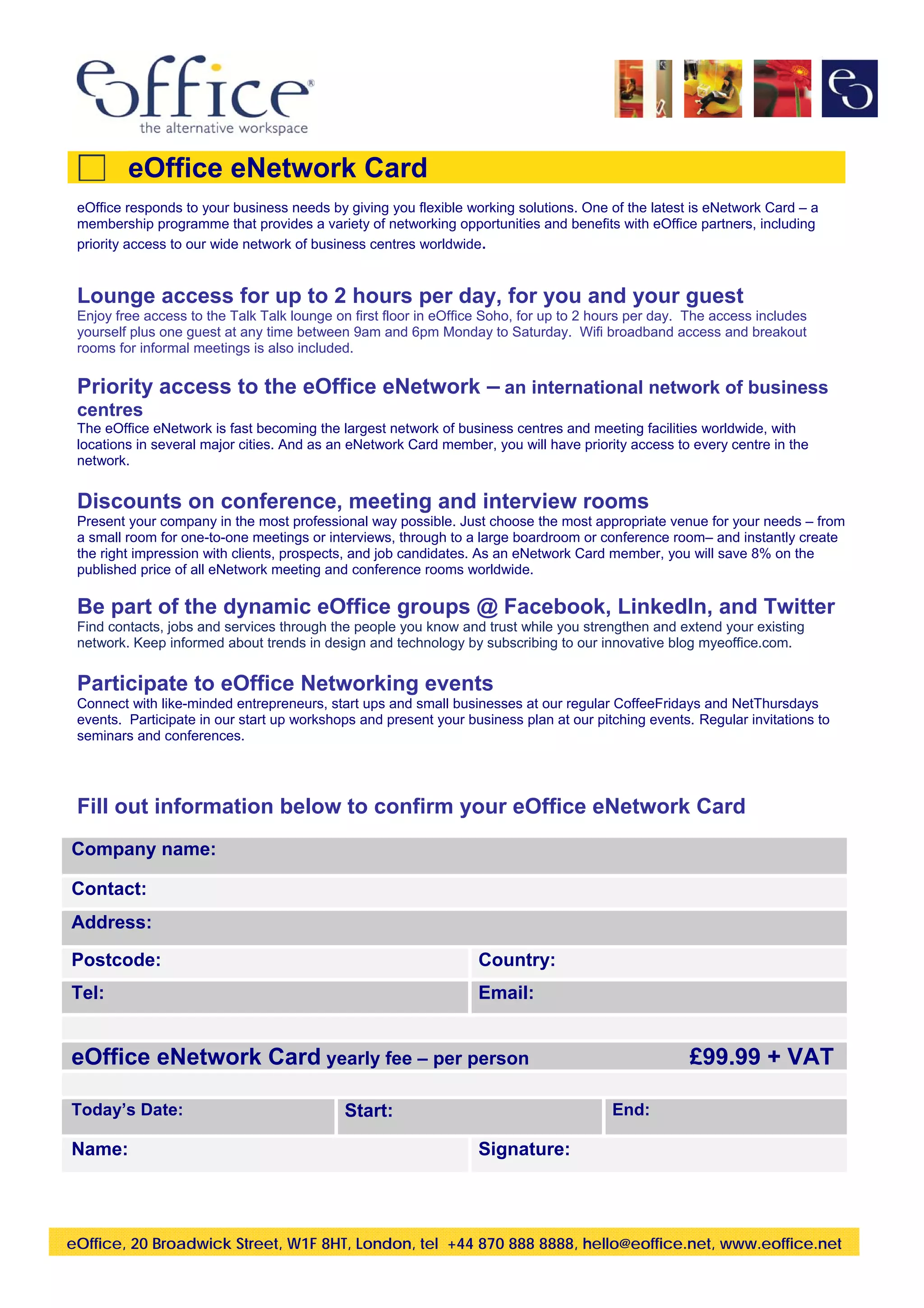 eOffice Price List London Soho | PDF