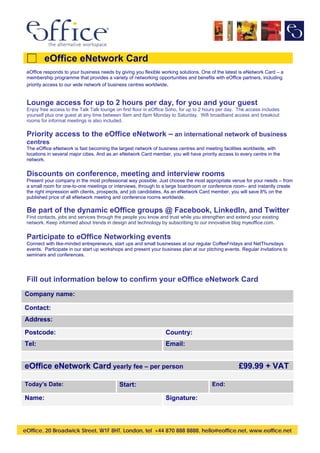 eOffice Price List London Soho | PDF