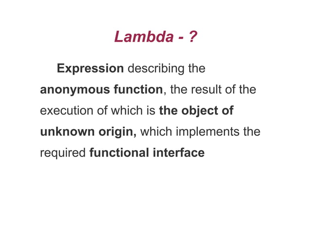 Java8: Language Enhancements | PPT