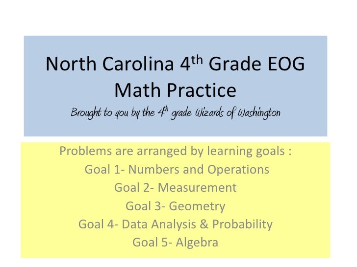 Eog Math Practice Goal 1 Eog Math Practice Goal 1