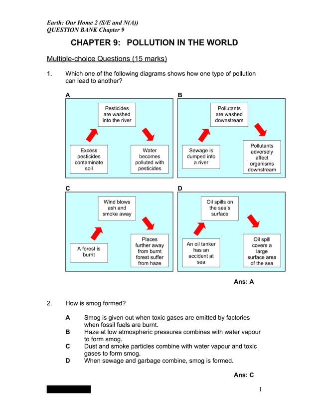 SEC23 GEOG Chapt9 Pollution Qs | PDF