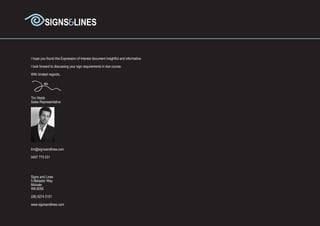 Signs & Lines Signage for Construction Industry Expression of Interest ...