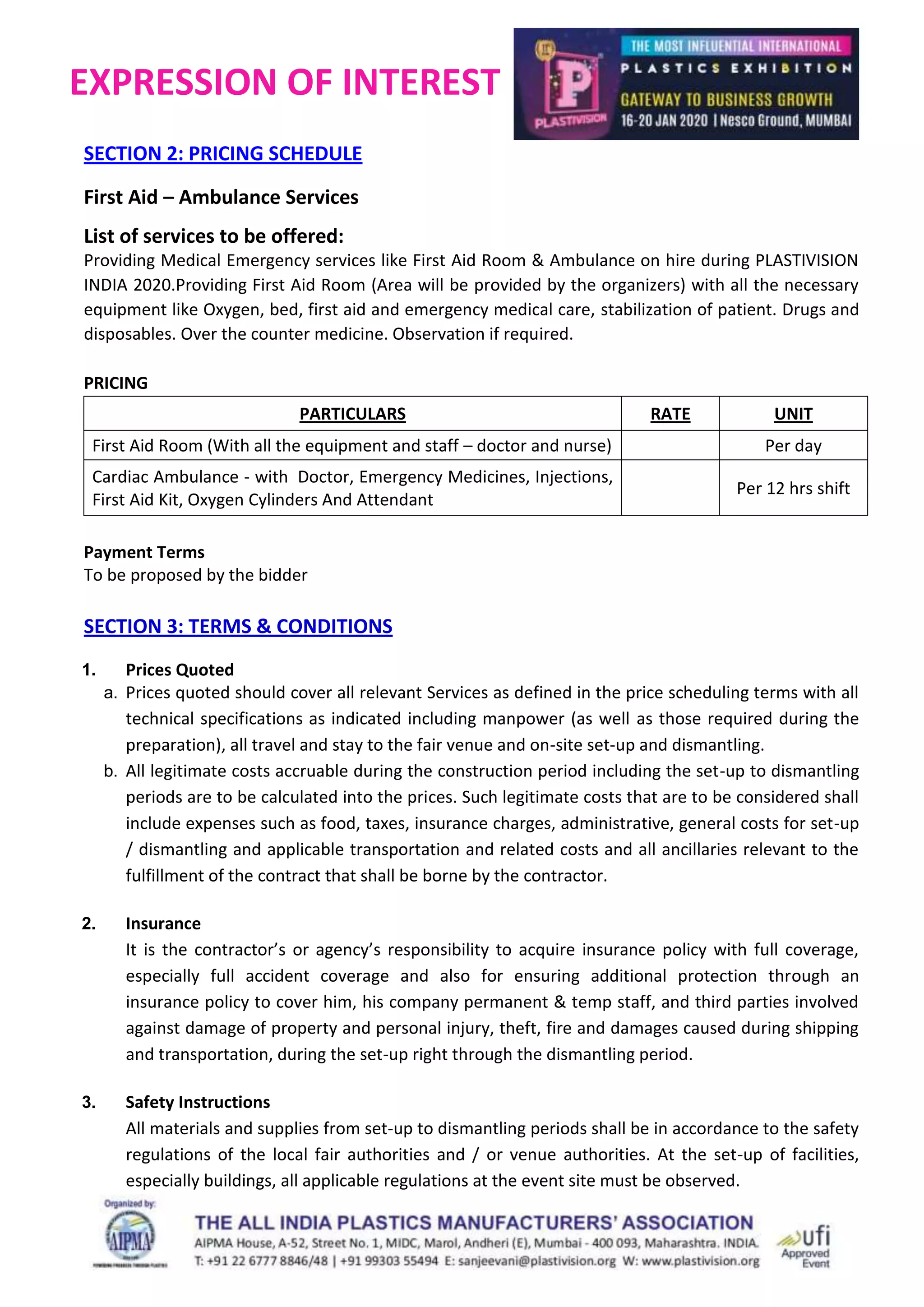 Eoi first aid ambulance | PDF
