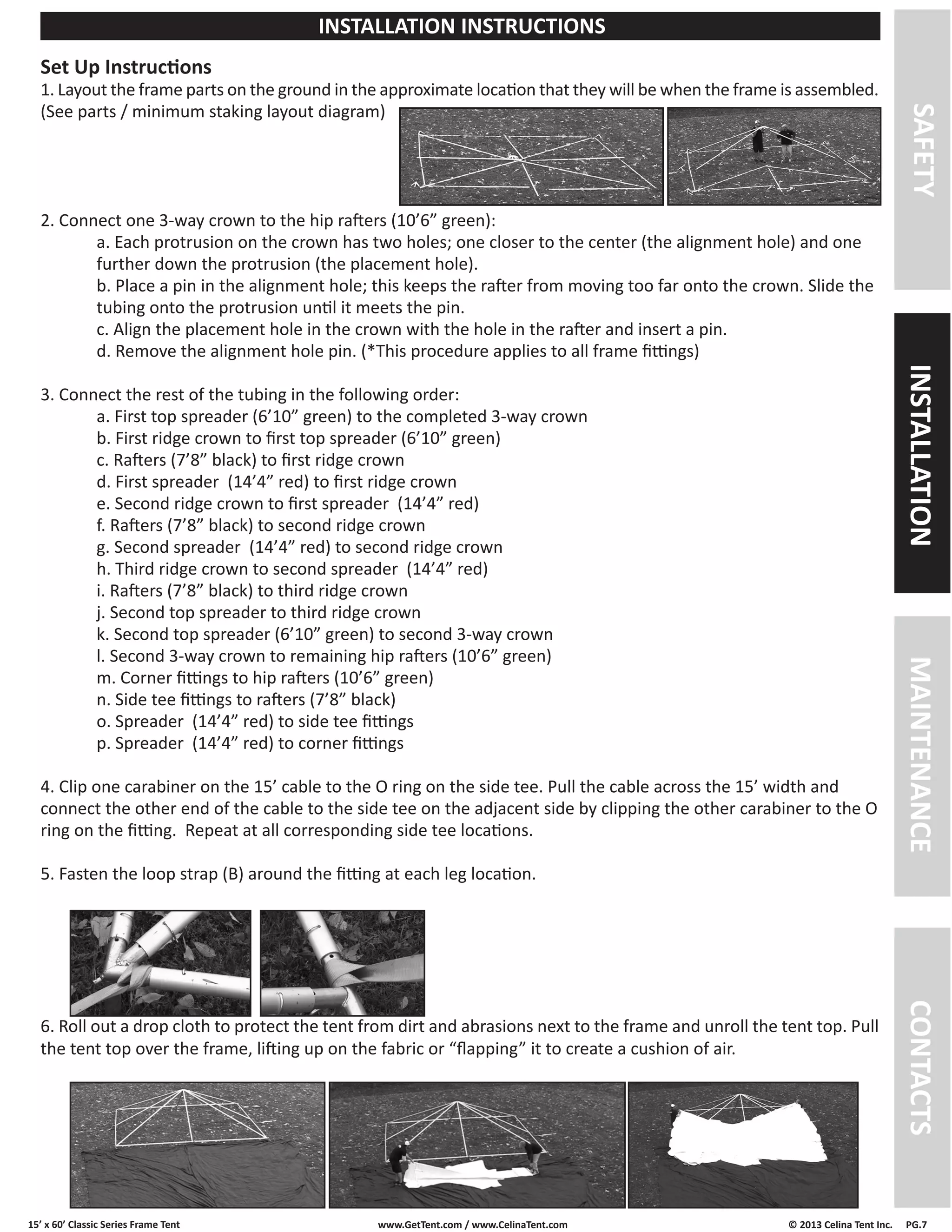 15 x 60 Frame Tent Installation Instructions | PDF