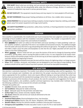15 x 60 Frame Tent Installation Instructions | PDF