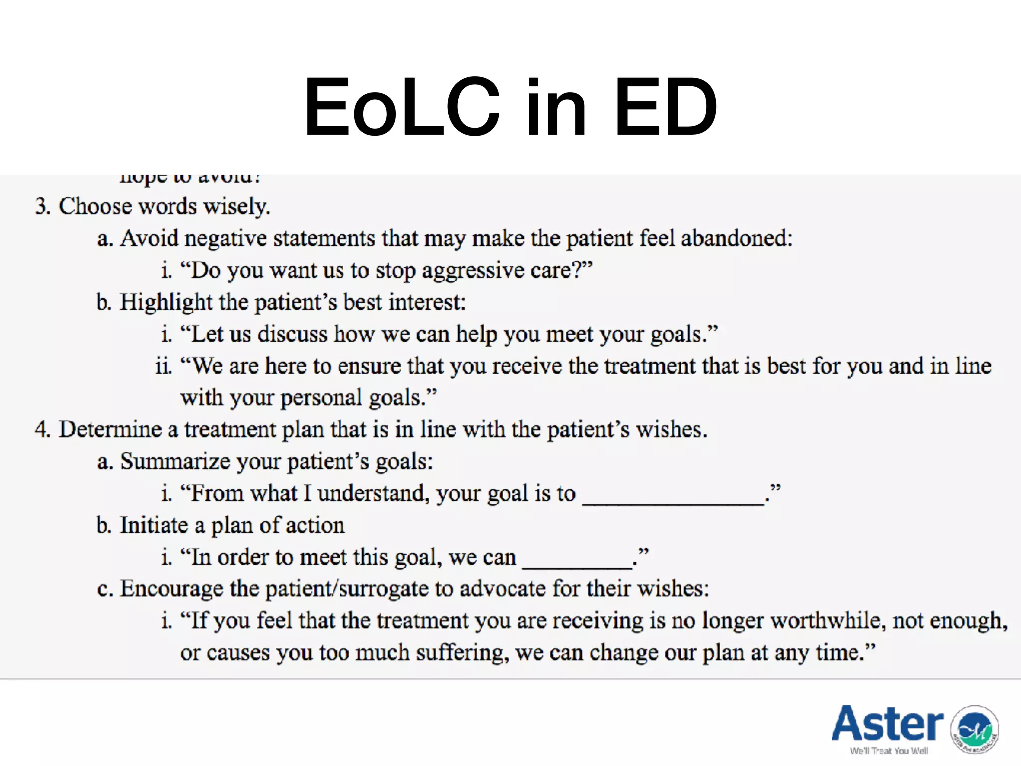 End of Life Care -EoLC in ED | PPT