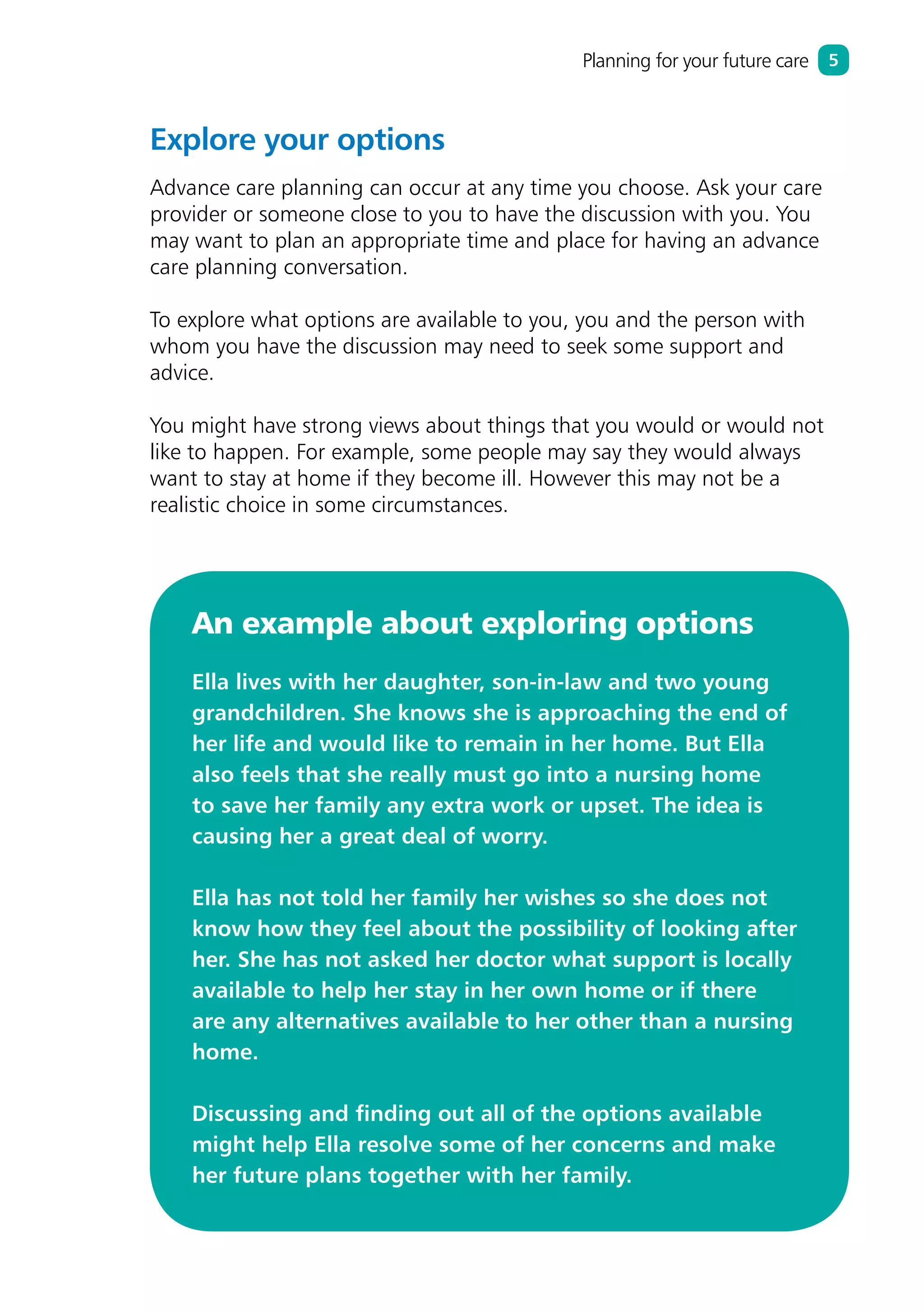 Planning for your future care | PDF