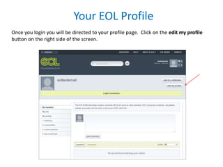 Creating an EOL Account | PPT
