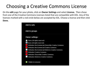 EOL Flickr Tutorial | PPT
