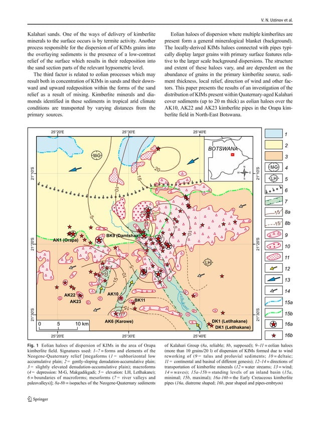 Eolian indicator mineral dispersion haloes from the Orapa kimberlite | PDF