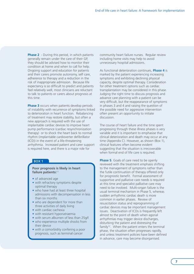 End of life care in heart failure - a framework for implementation ...