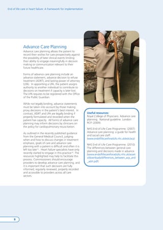 End of life care in heart failure - a framework for implementation | PDF