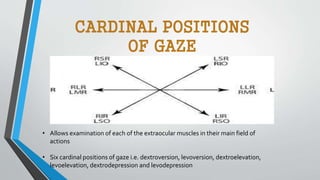 EXTRA OCULAR MUSCLES PHYSIOLOGY | PPTX
